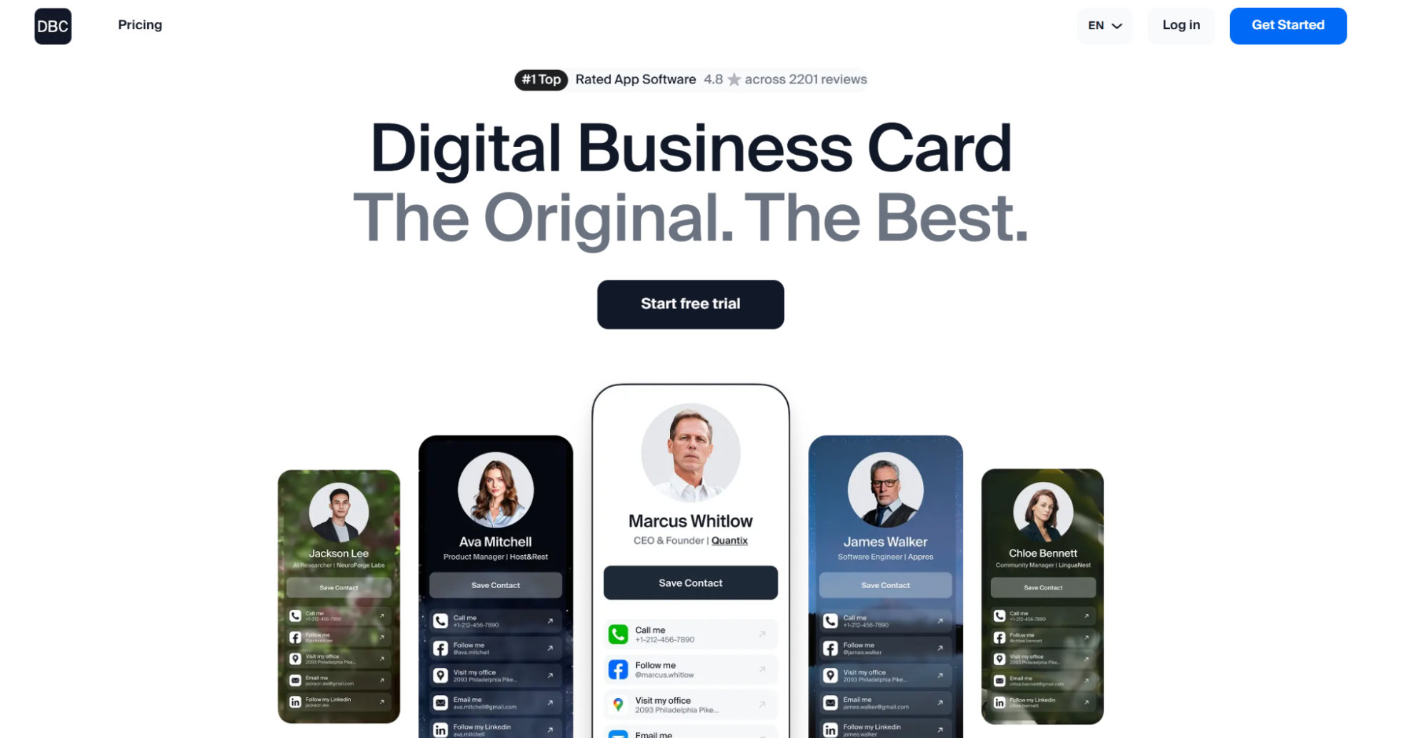 Les 7 meilleures cartes de visite numériques pour les particuliers en ...